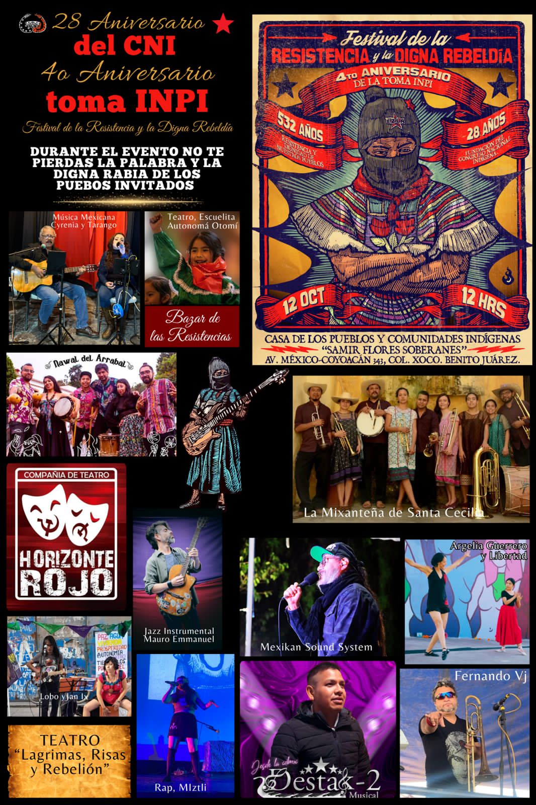 4° ANIVERSARIO DE LA TOMA DEL INPI "Festival de la Resistencia y la ...